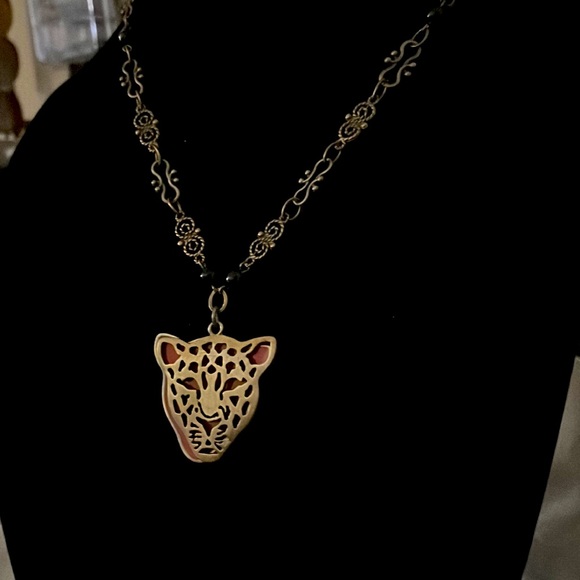 Handmade | Jewelry | Vintage Style Double Tiger Face Pendant In Red ...
